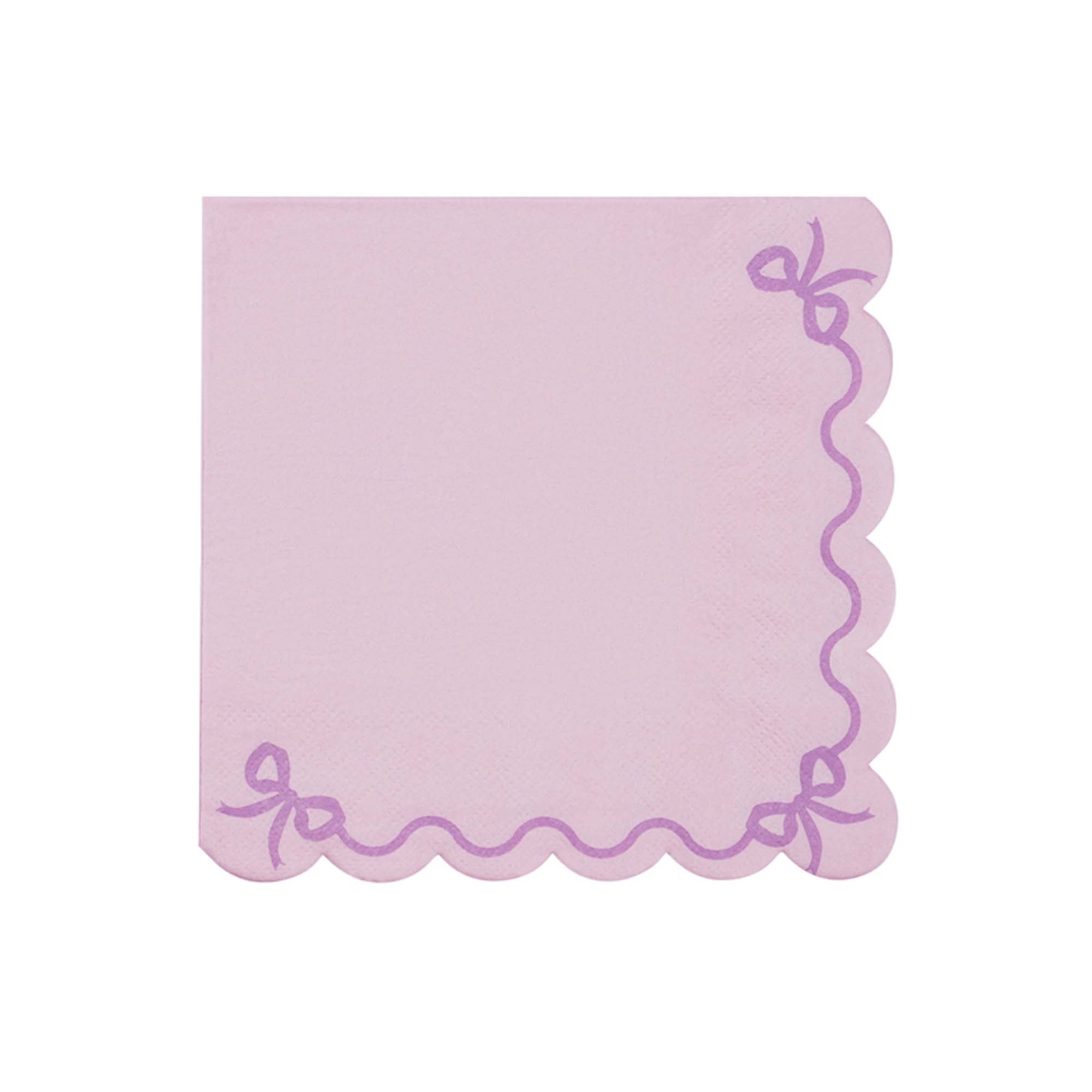 Solid Colour Ruffled Lunch Napkins Violet