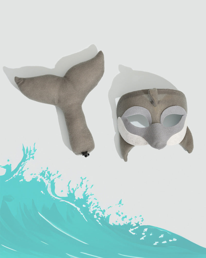 Dolphin Animal Mask and Tail Set