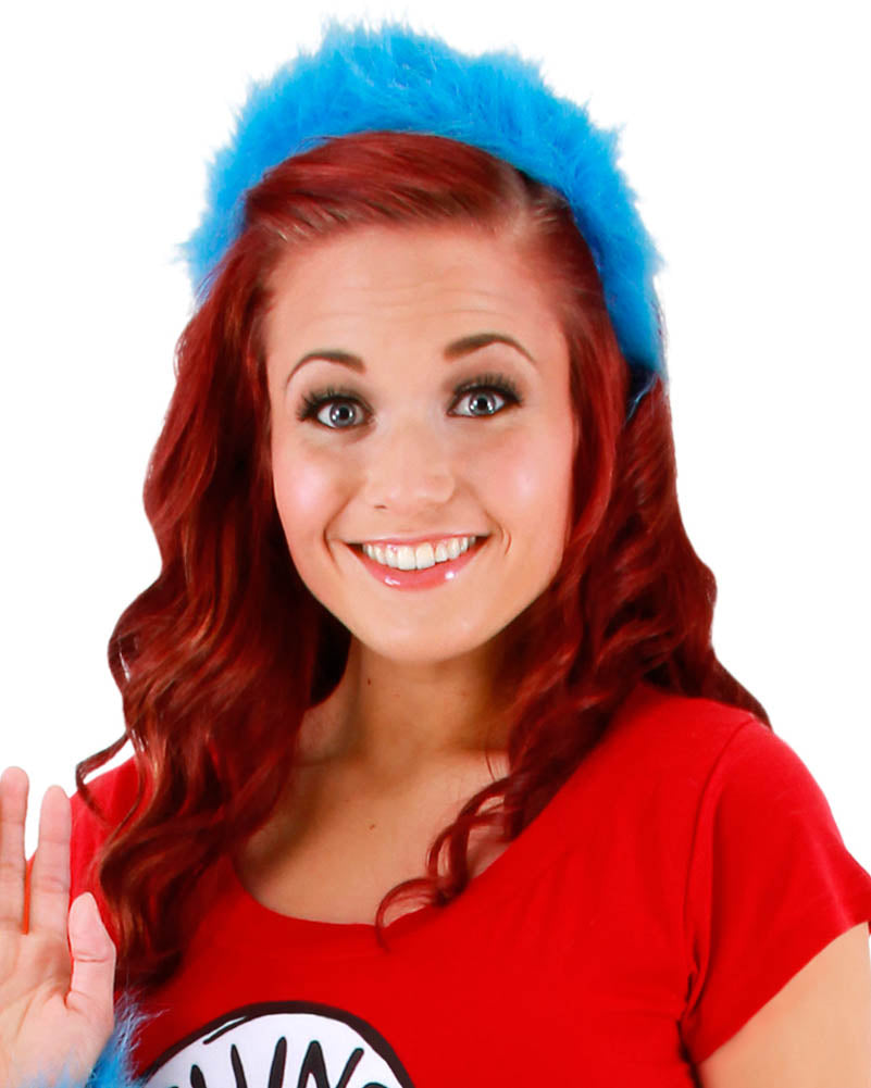 Dr Seuss Thing 1 and Thing 2 Fuzzy Deluxe Headband