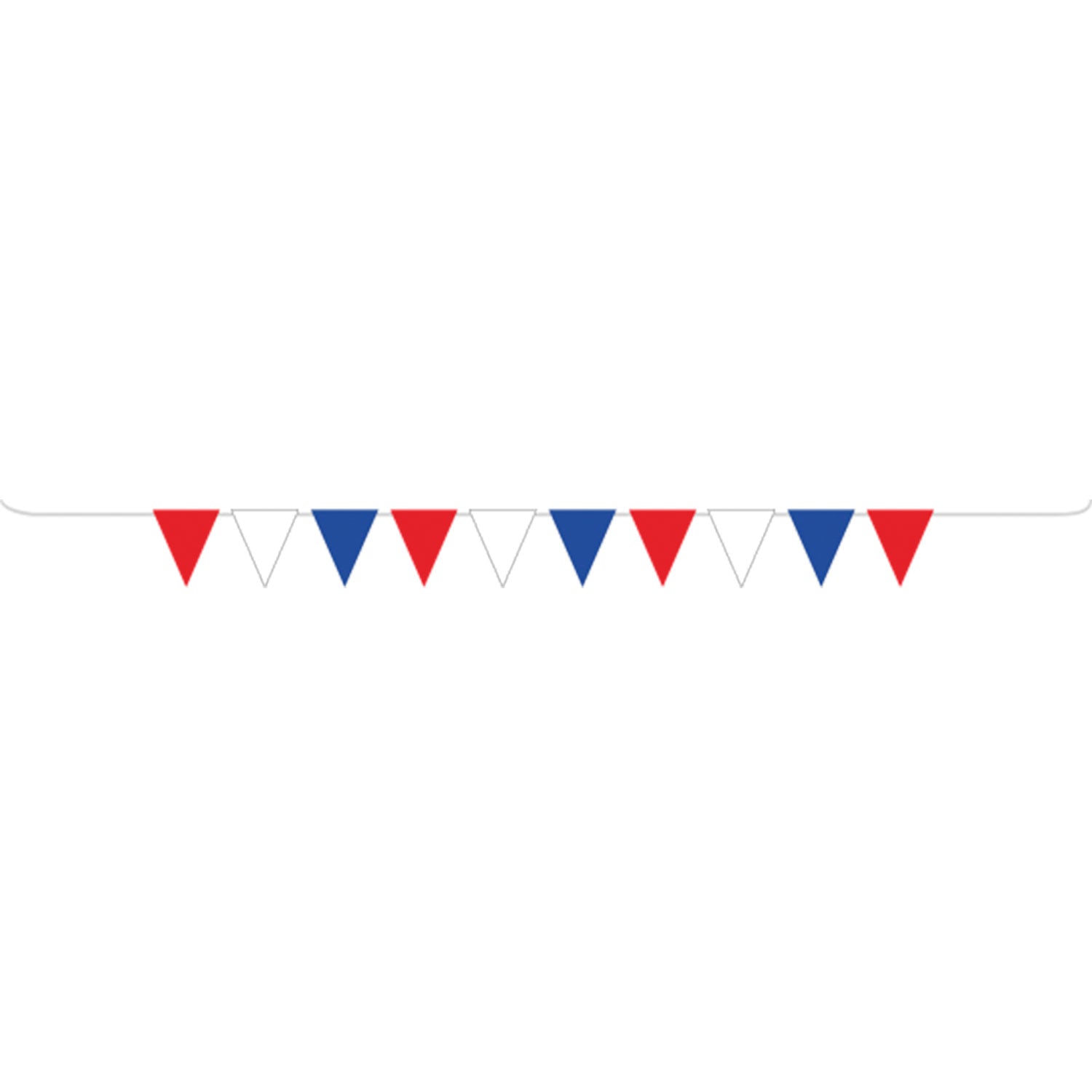 Patriotic Pennant Banner Red White & Blue 5m