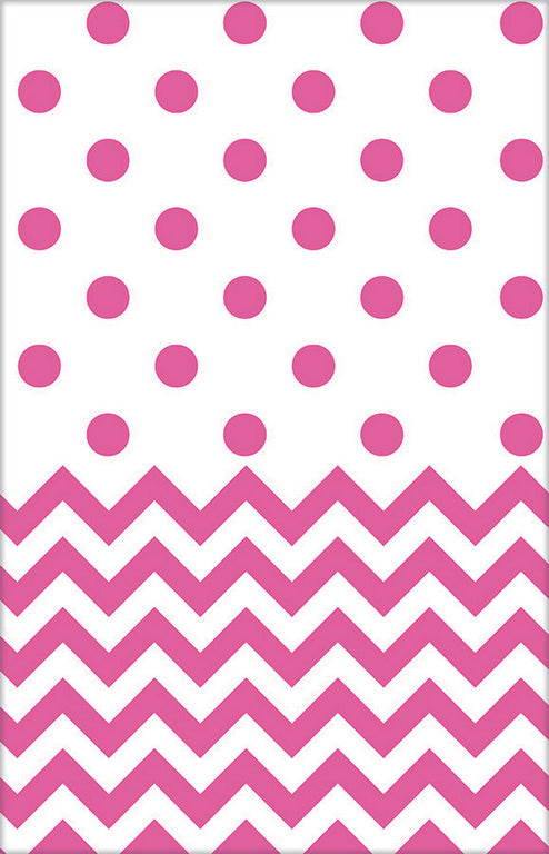 Bright Pink Chevron Tablecover