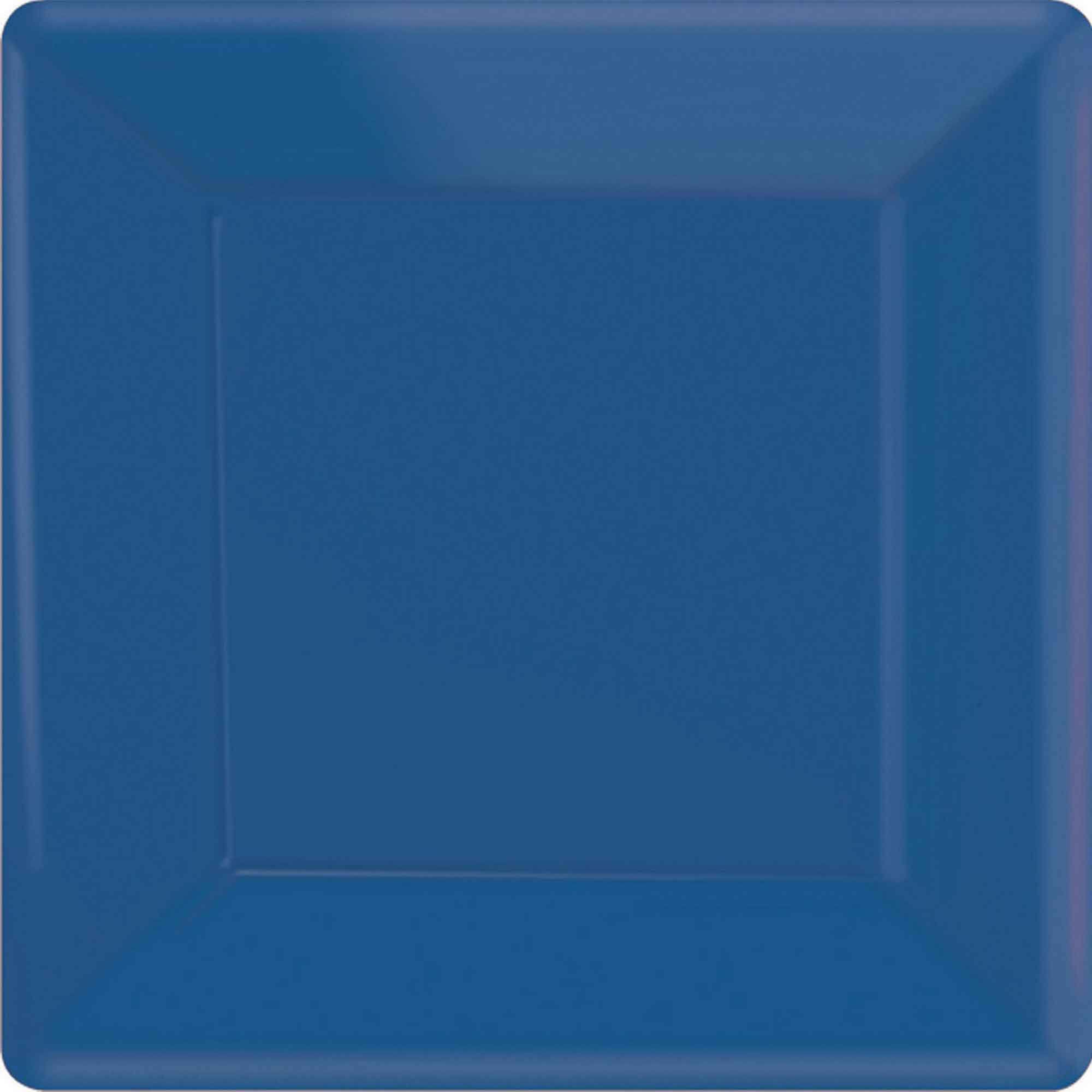 Bright Royal Blue 23cm Square Paper Plates Pack of 20