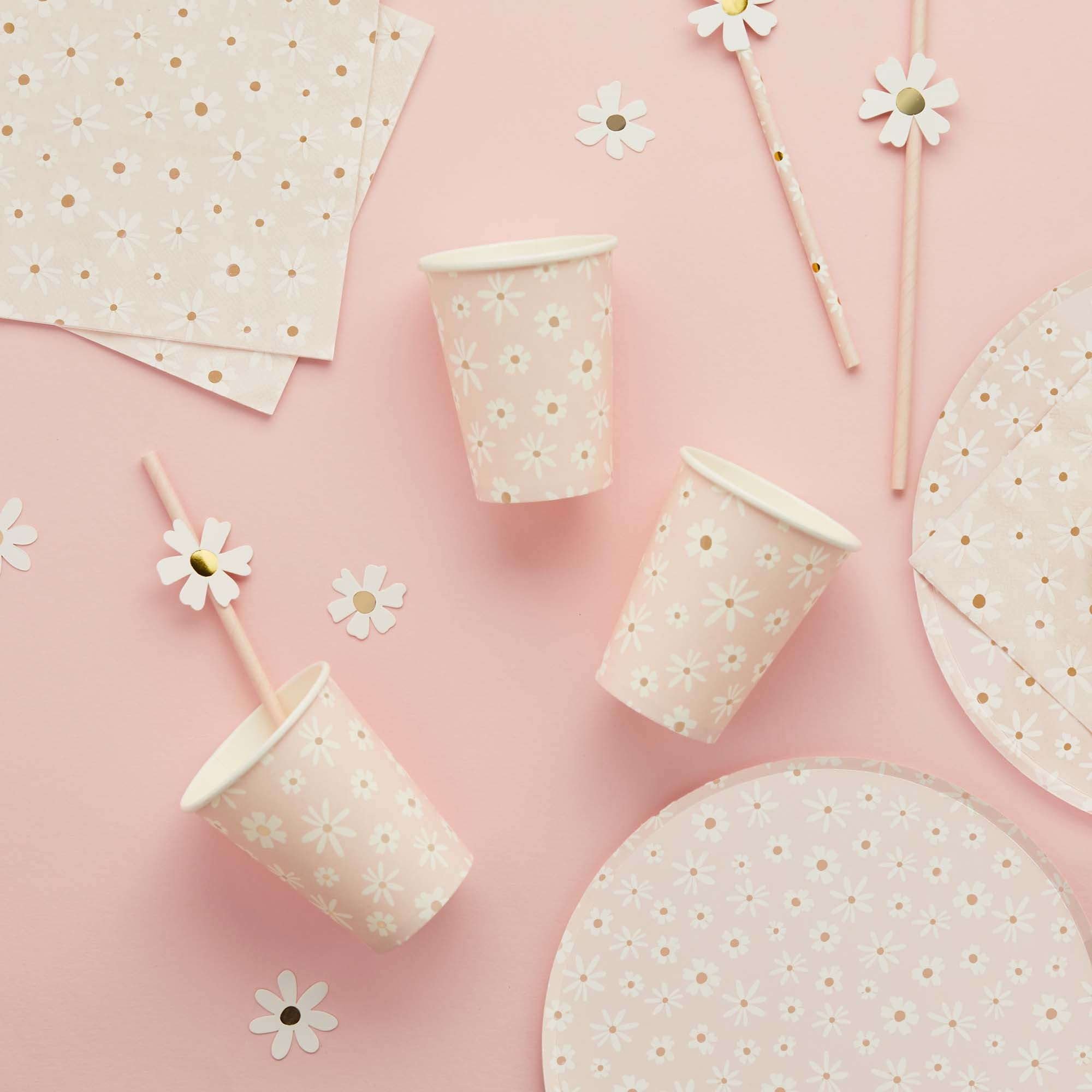 Ditsy Daisies 250ml Paper Cups