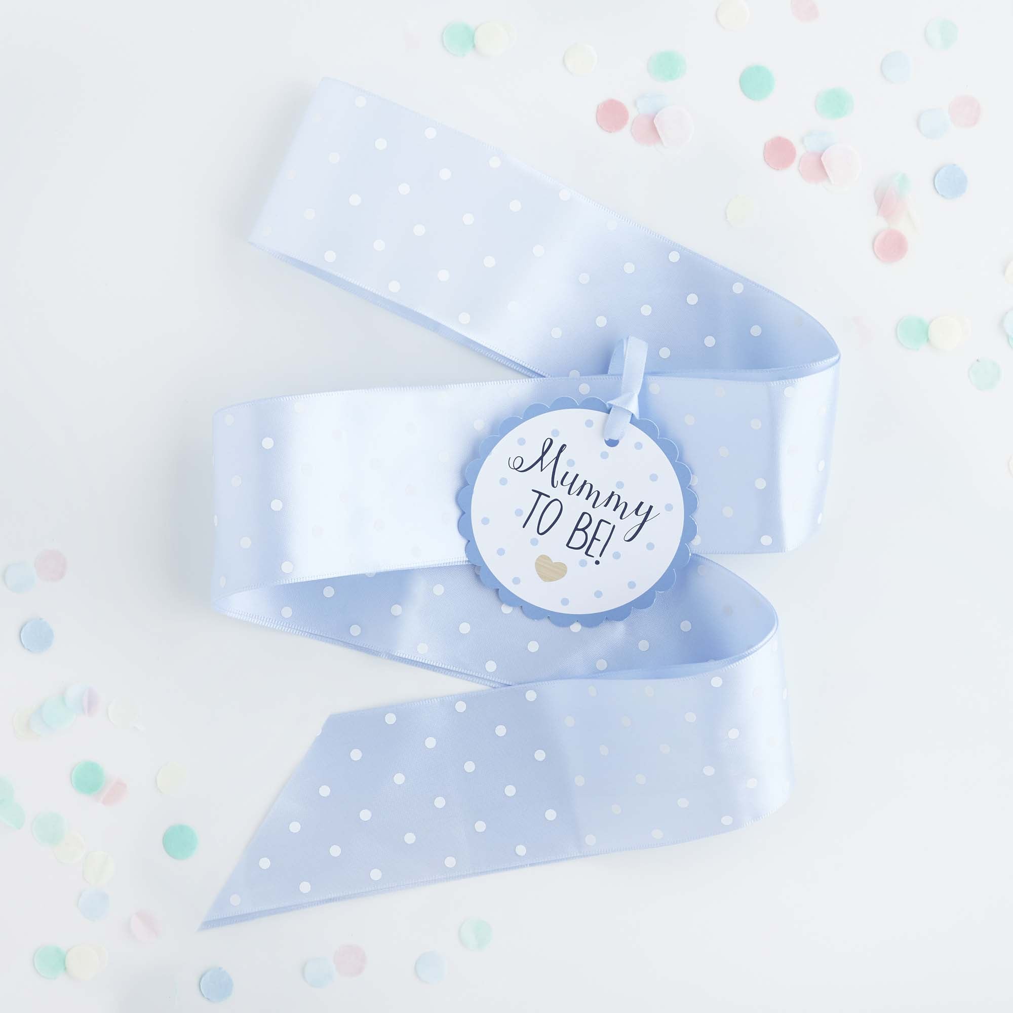 Baby Shower Blue Mummy To Be Ribbon Sash