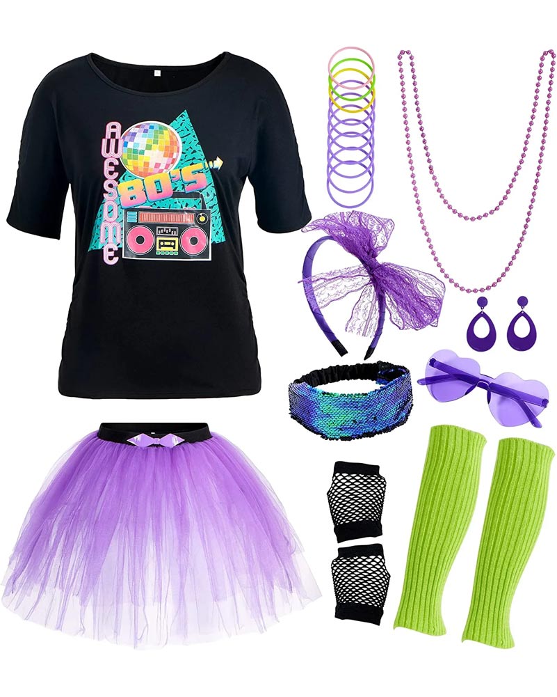 Totally 80s Complete Womens Costume