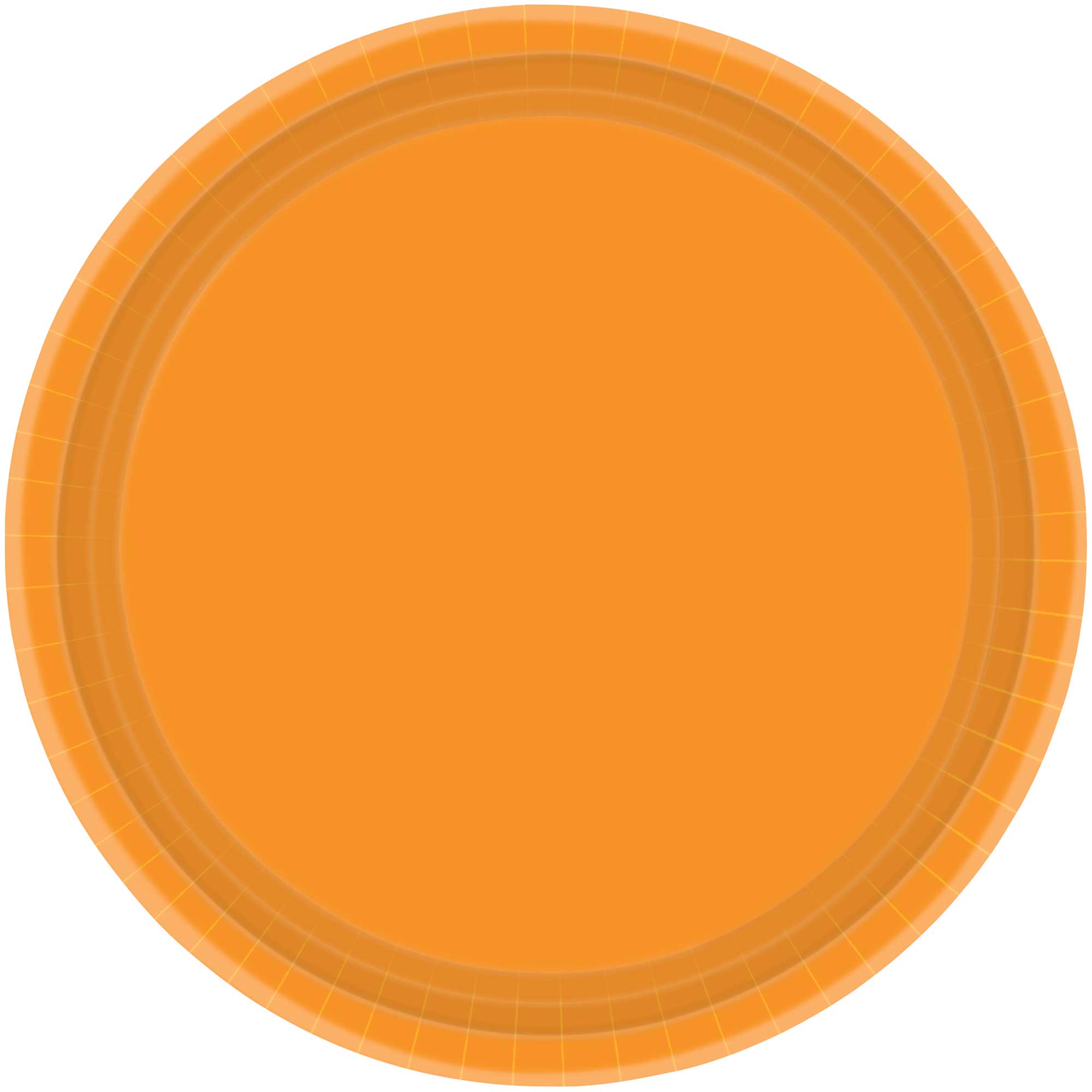 Orange 23cm Round Paper Plates Pack of 20