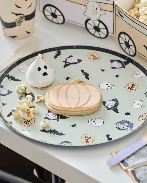 Boo Crew Vampire and Witch Halloween Party Paper Plates Pack of 8