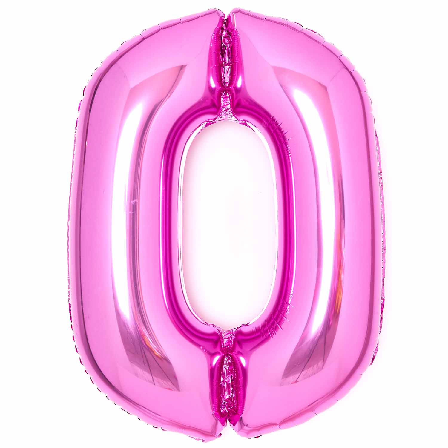 Large Number 0 Pink Foil Balloon 64cm w x 90cm h