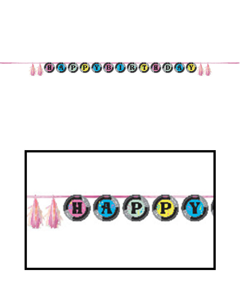 Birthday Beats Ribbon Banner