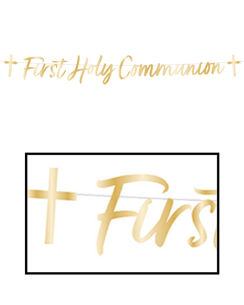 Botanical Celebration First Holy Communion Letter Banner 1.6m