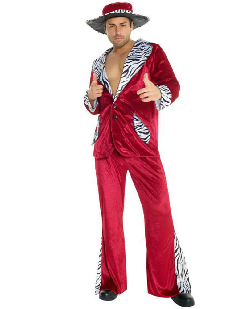 Burgundy Pimp Daddy Mens Costume