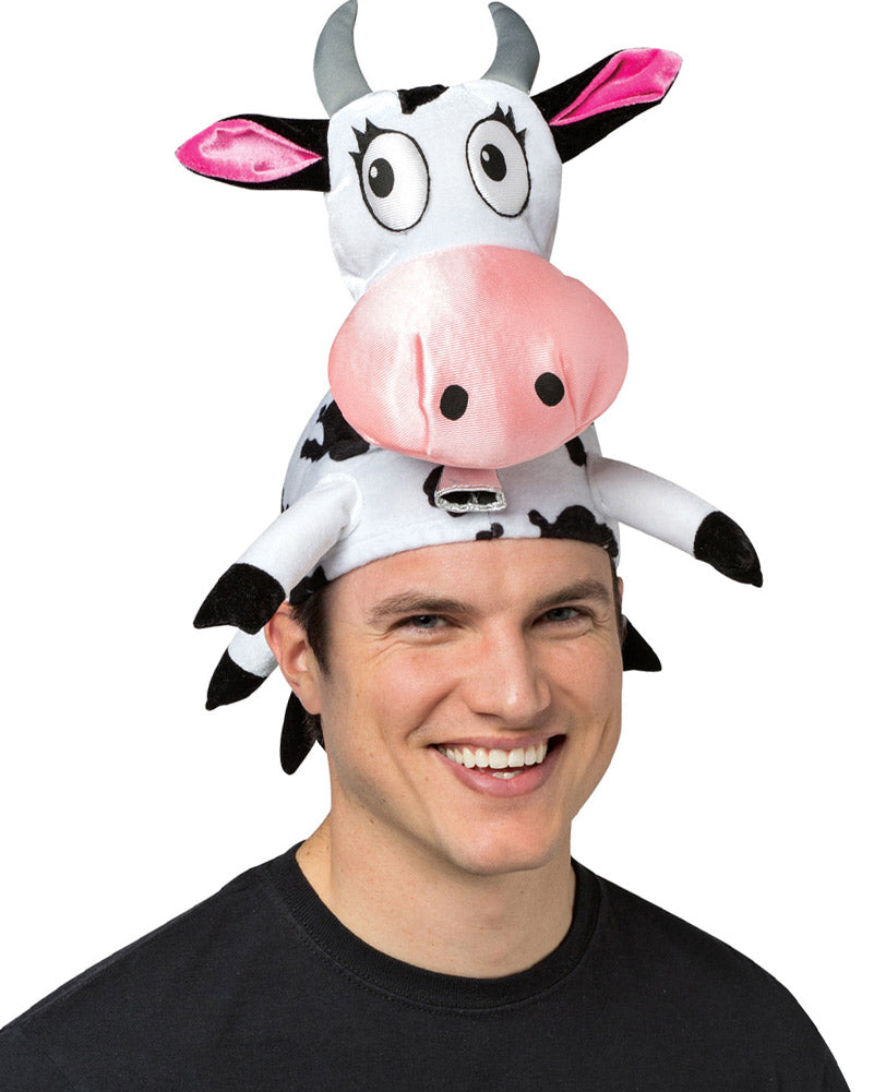 Black and White Dairy Cow Hat