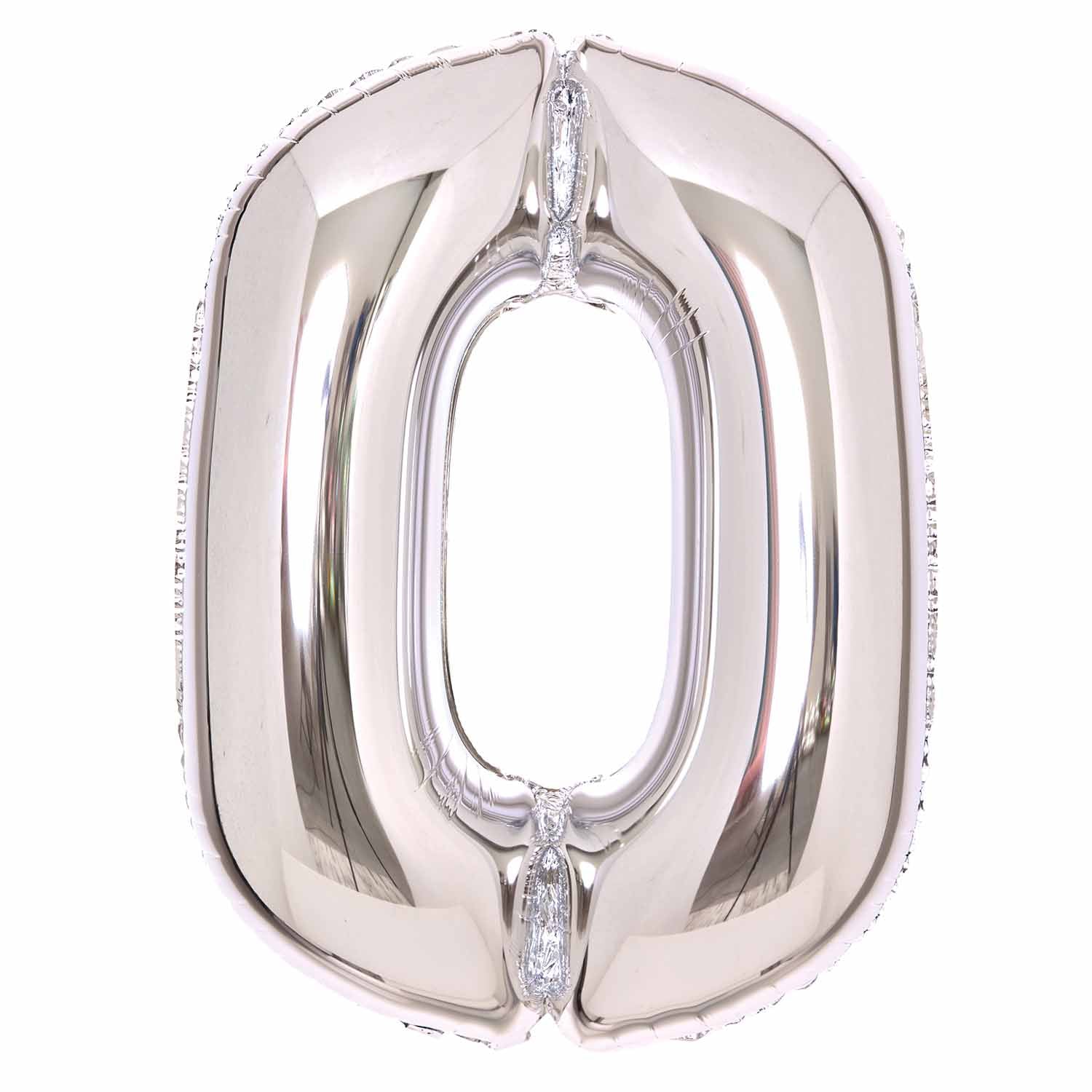 Large Number 0 Silver Foil Balloon 64cm w x 90cm h