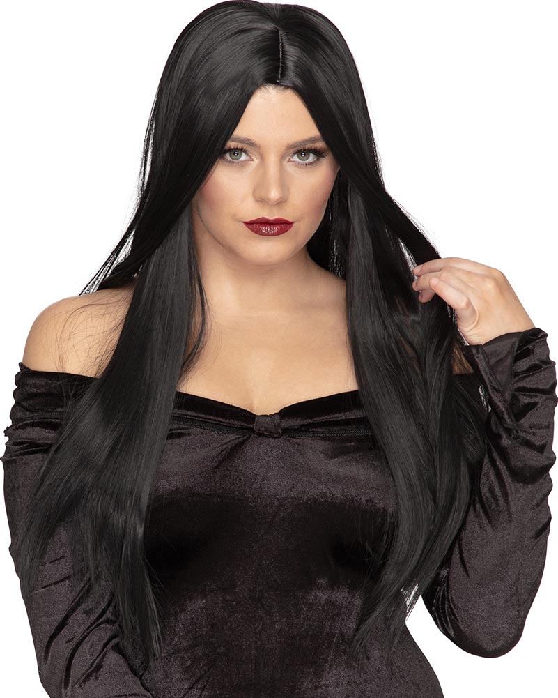 Gothic Deluxe Long Black Wig – CostumeBox Australia