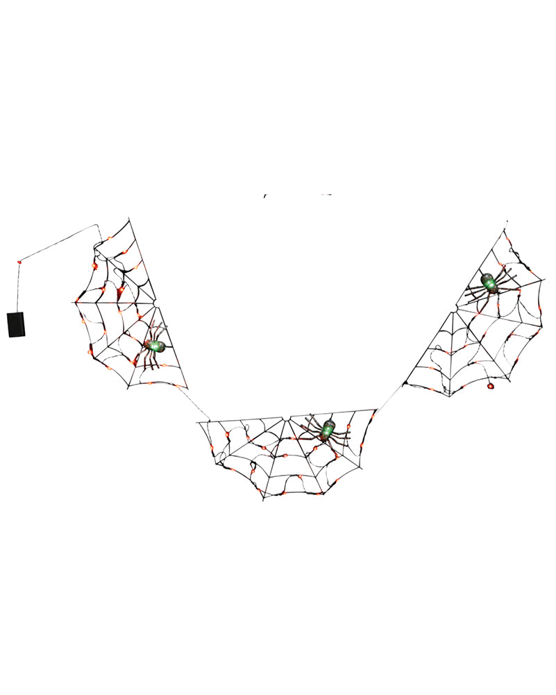 LED Spider Web Banner Battery Operated 1.8m