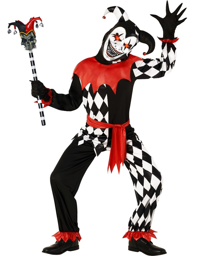 Light Up Scary Jester Boys Halloween Costume