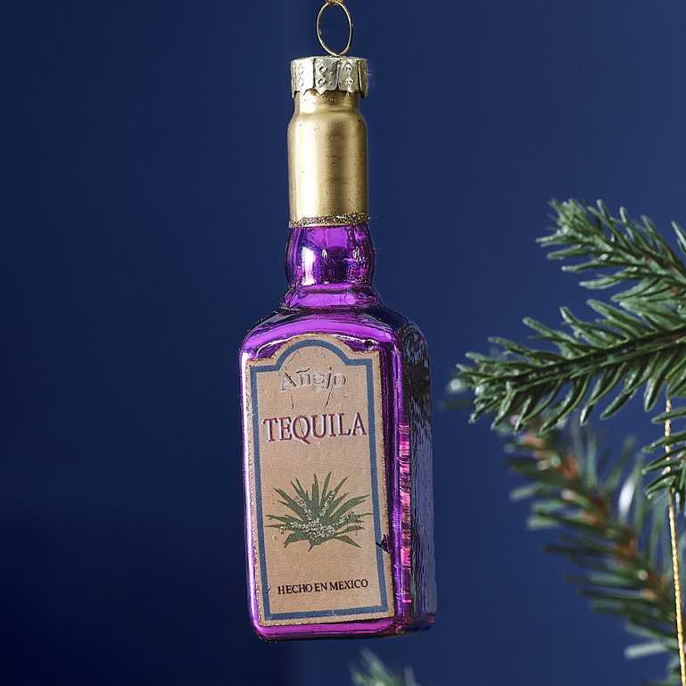Christmas Merry & Bright Novelty Tequila Set Hanging Tree Decorations