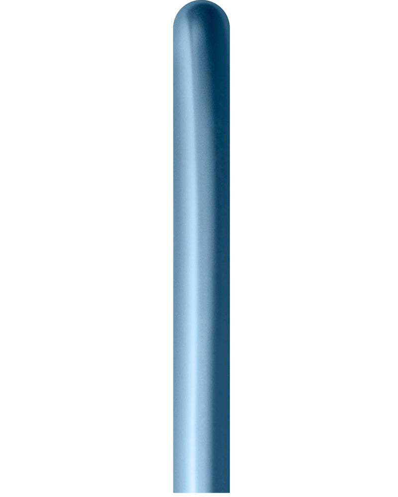 Metallic Reflex Blue 260T Latex Modelling Balloons Pack of 50