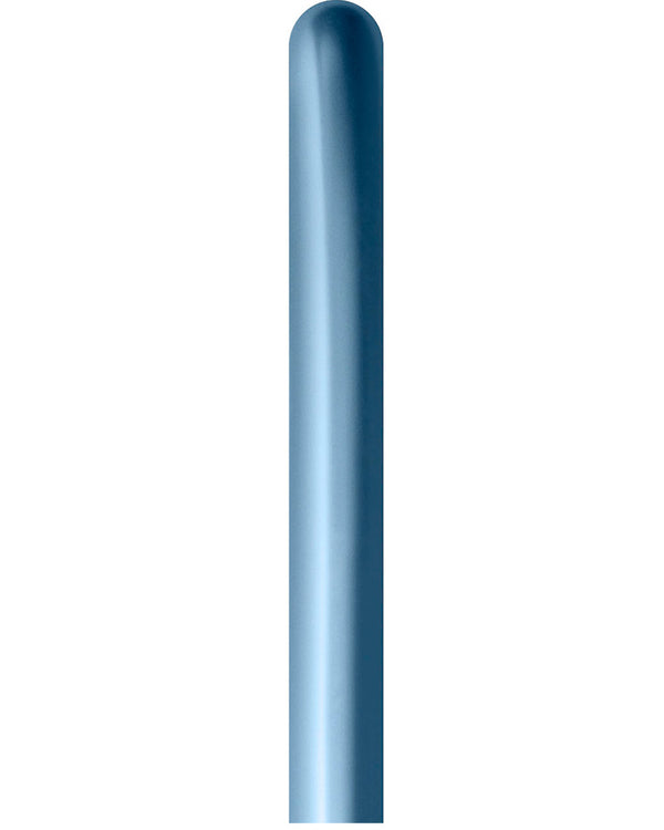 Metallic Reflex Blue 260T Latex Modelling Balloons Pack of 50