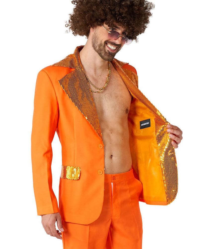 70s Orange Disco Mens Suitmeister