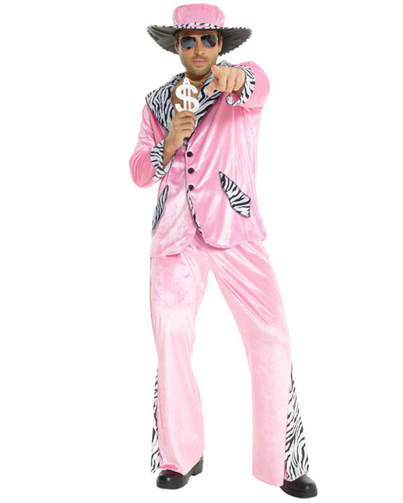 Pink Pimp Daddy Mens Costume – CostumeBox Australia