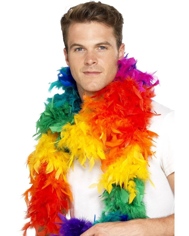Rainbow Deluxe Feather Boa 1.8m
