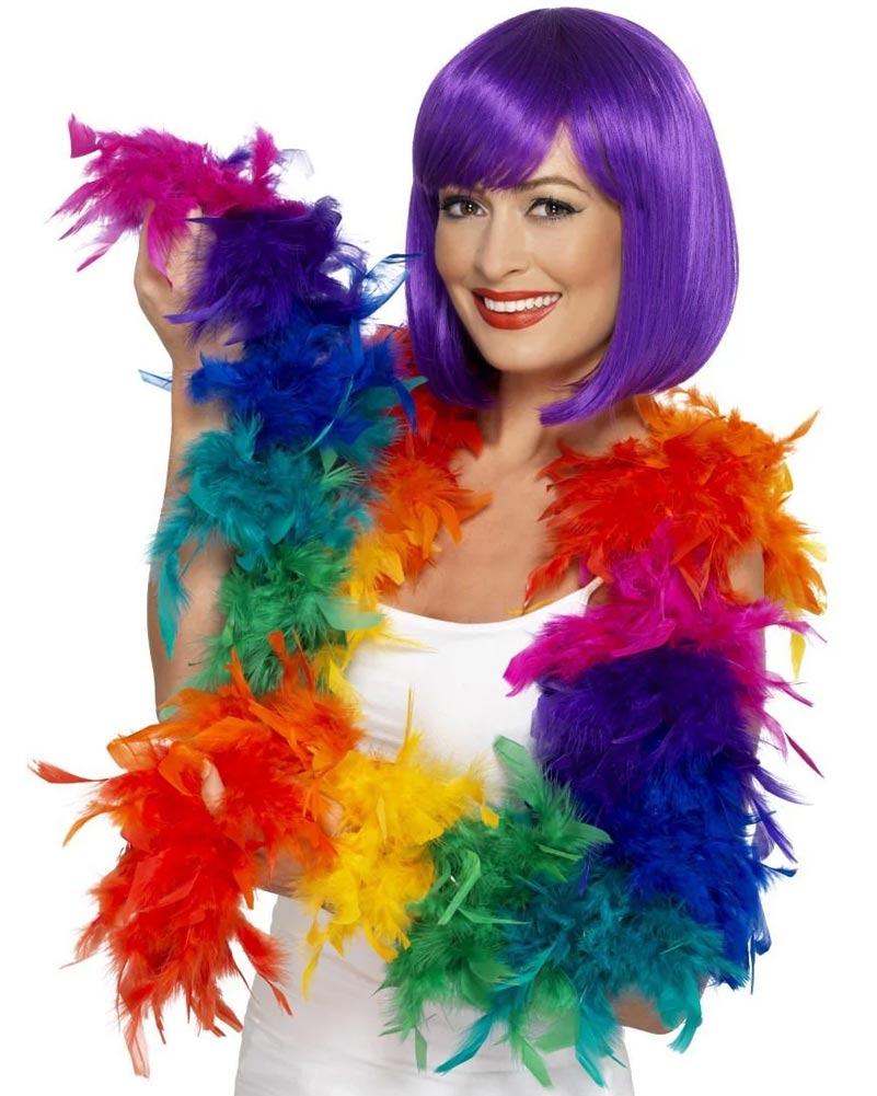 Rainbow Deluxe Feather Boa 1.8m
