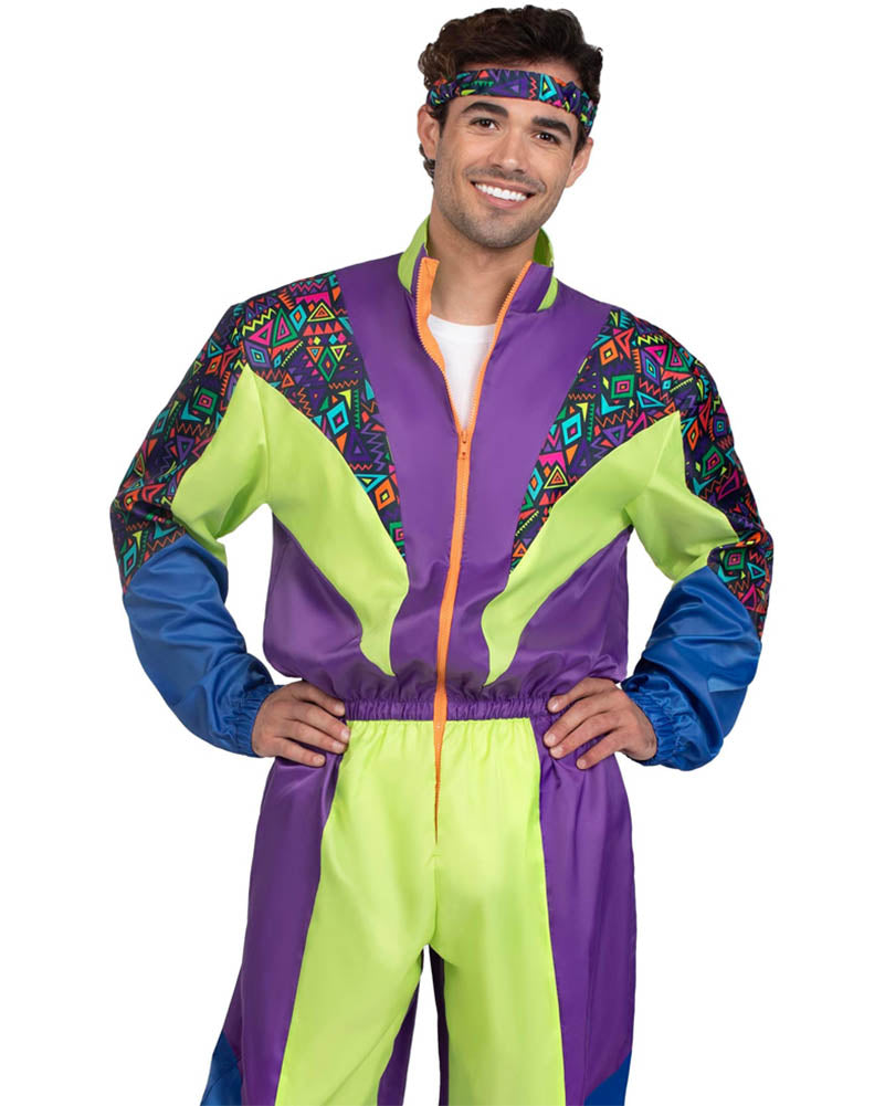 Retro 80s Tracksuit Mens Costume