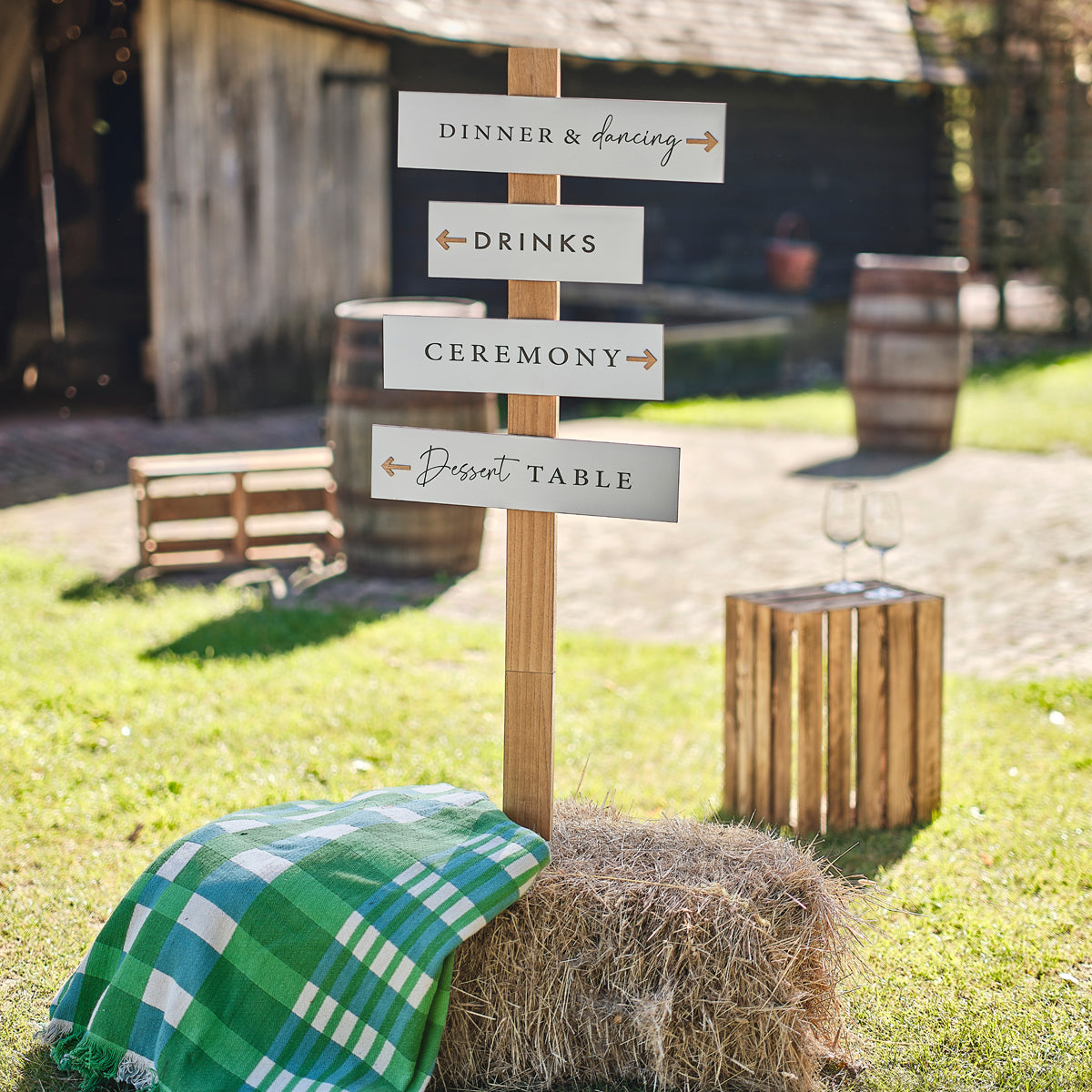 Rustic Romance Wedding Signpost