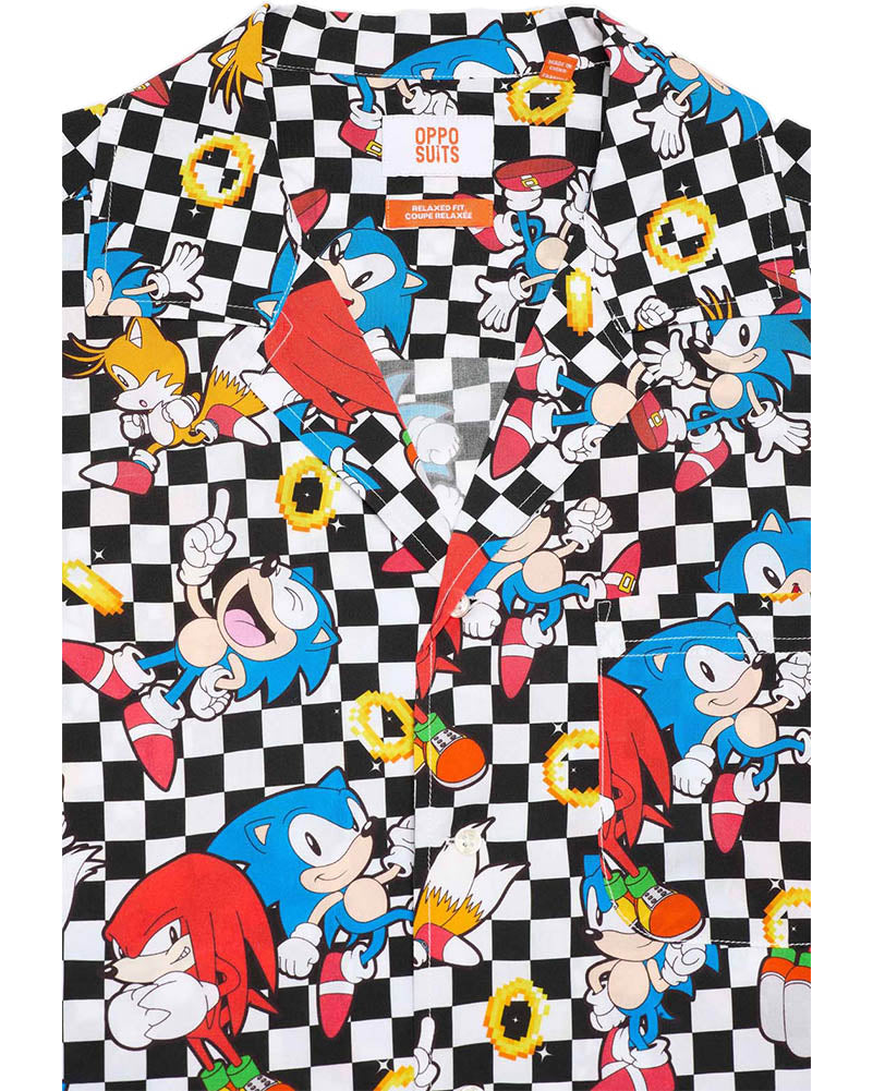 Sonic Retro Rings Mens Opposuit Summer Shirt