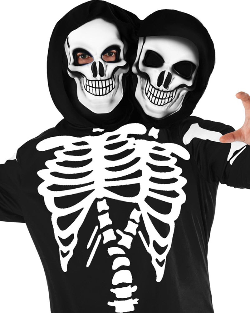 Two Headed Skeleton Mens Costume