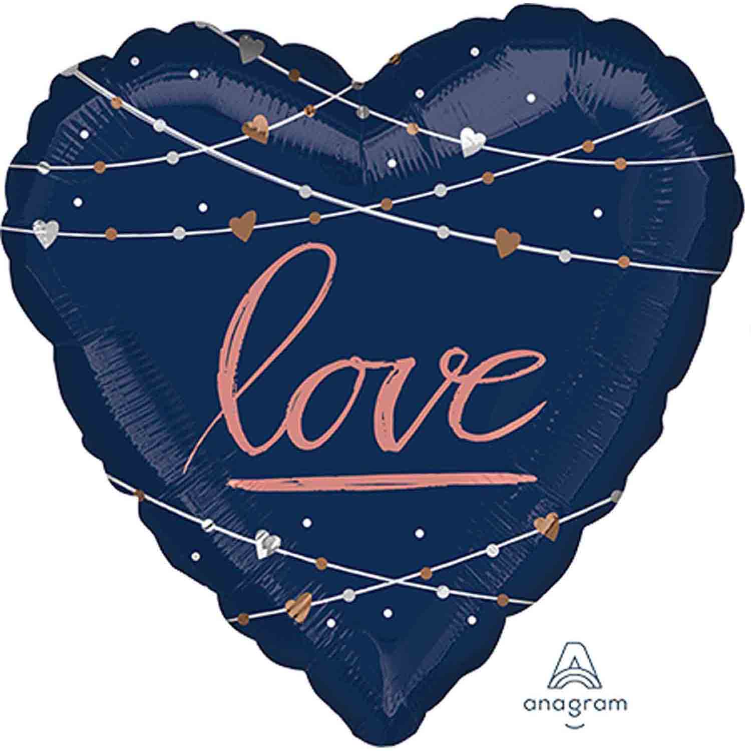 Jumbo HX Heart Navy Wedding love Balloon