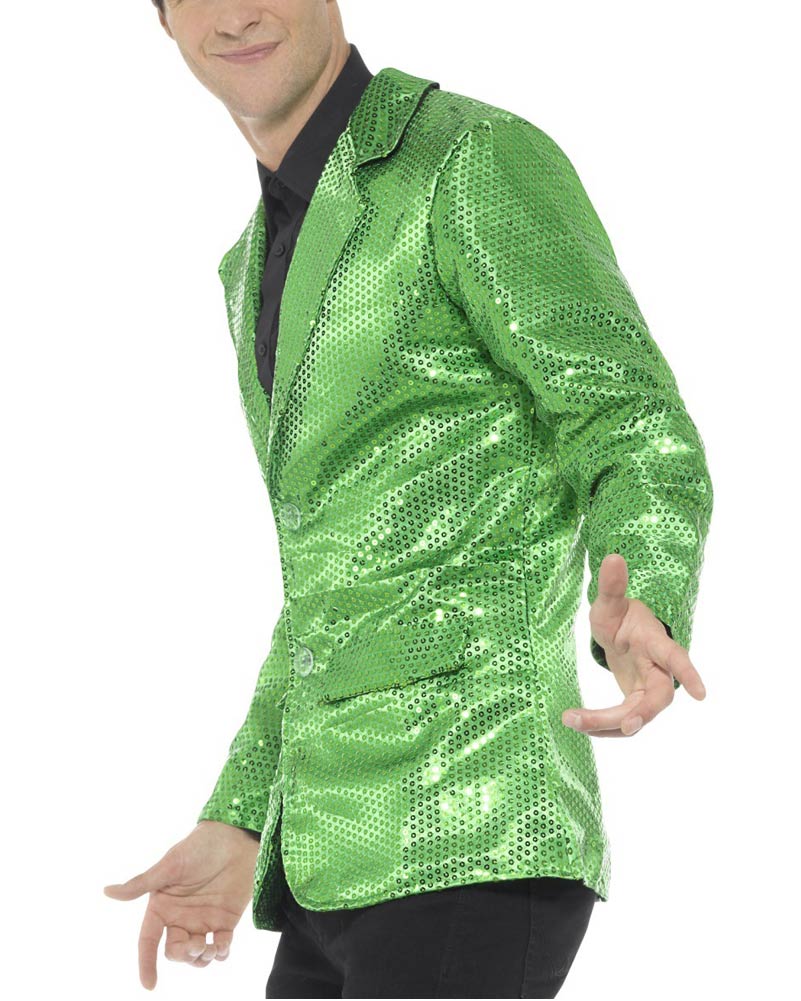 Green Sequin Jacket Mens Christmas Costume