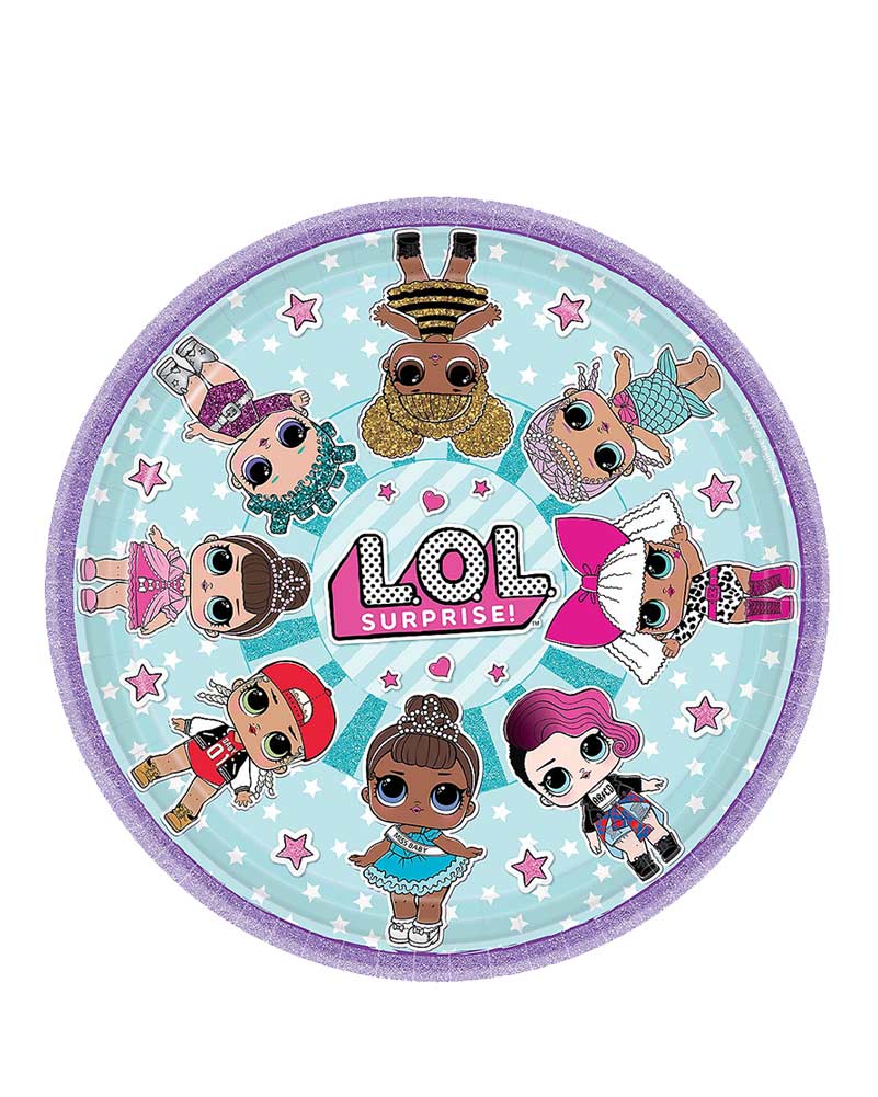 Lol Surprise 23cm Round Plate Pack of 8