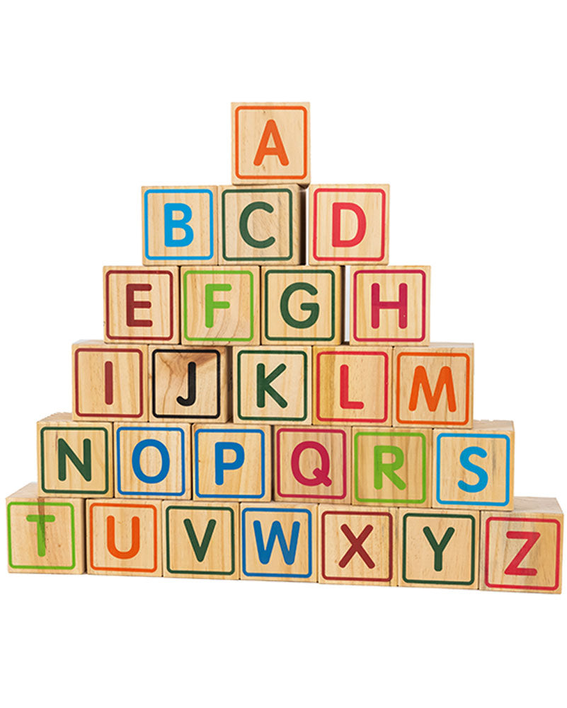 ABC Building Blocks with Drawstring Bag 9cm