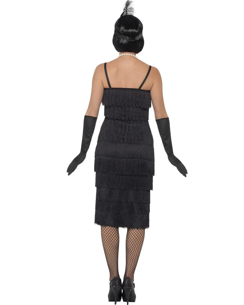 20s Elegant Black Flapper Womens Costume