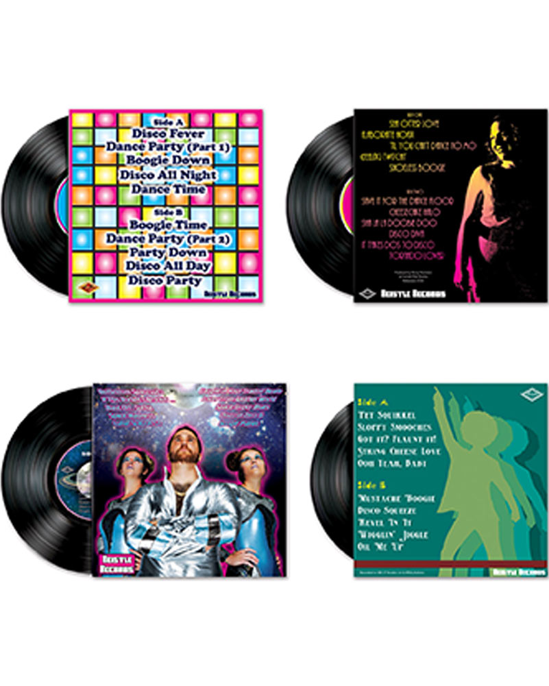 70s Disco Album Cutouts Pack of 4