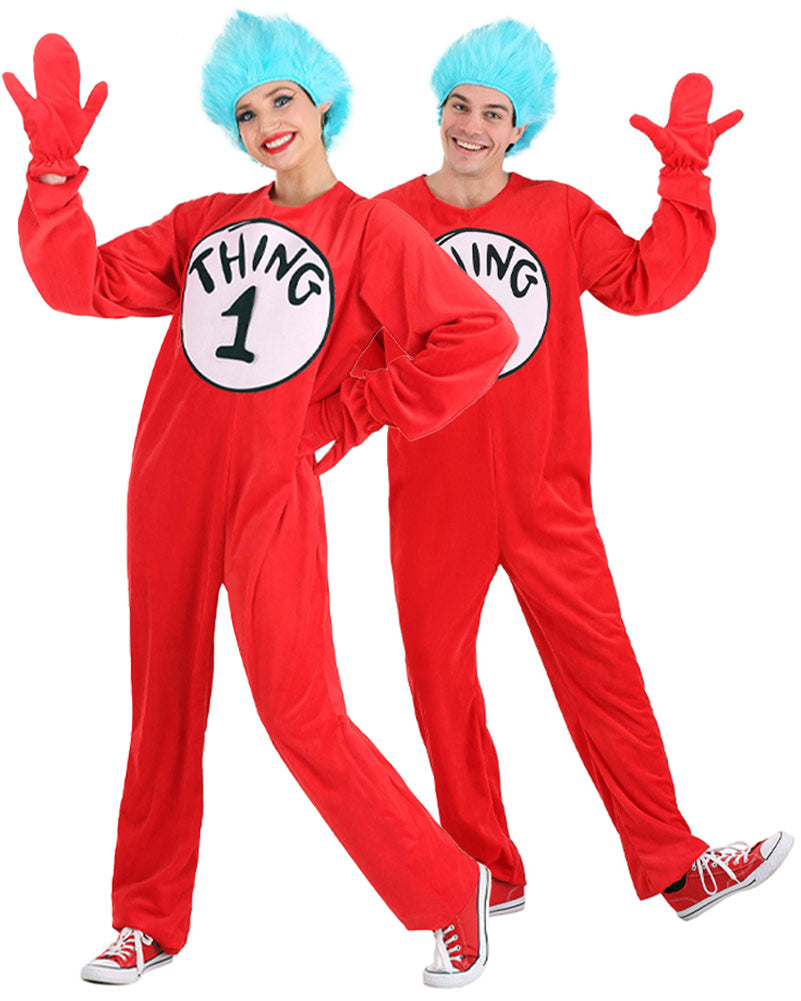 Dr Seuss Thing 1 and 2 Deluxe Adult Costume