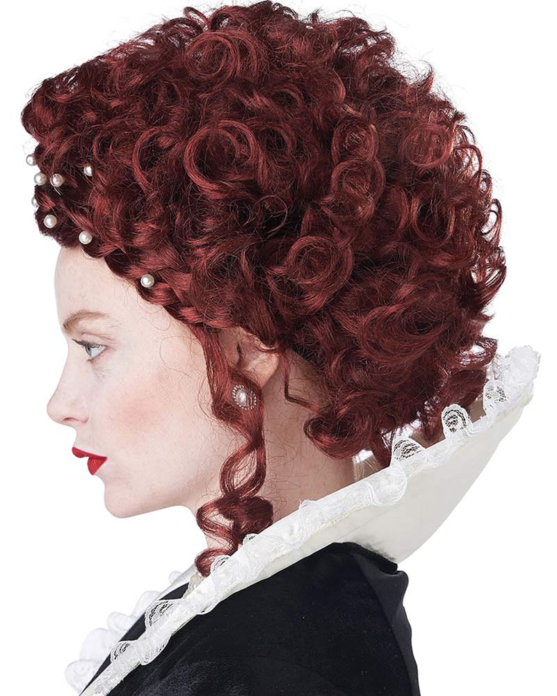 Elizabethan Lady Curly Red Wig