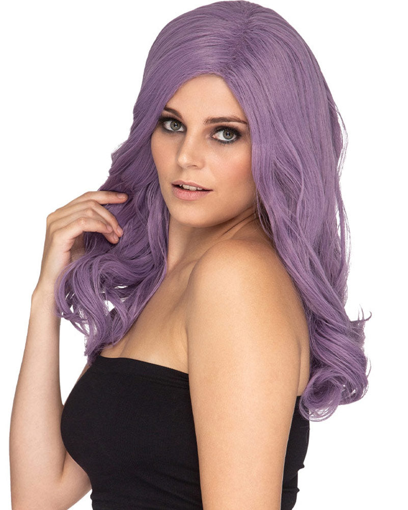 Glamour Deluxe Ashes of Violets Purple Long Wavy Wig