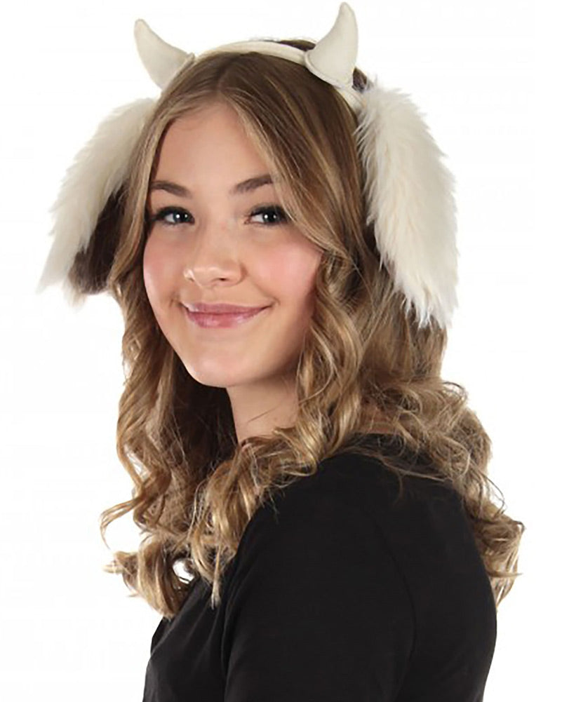 Goat Ears with Plush Deluxe Horns Deluxe Headband