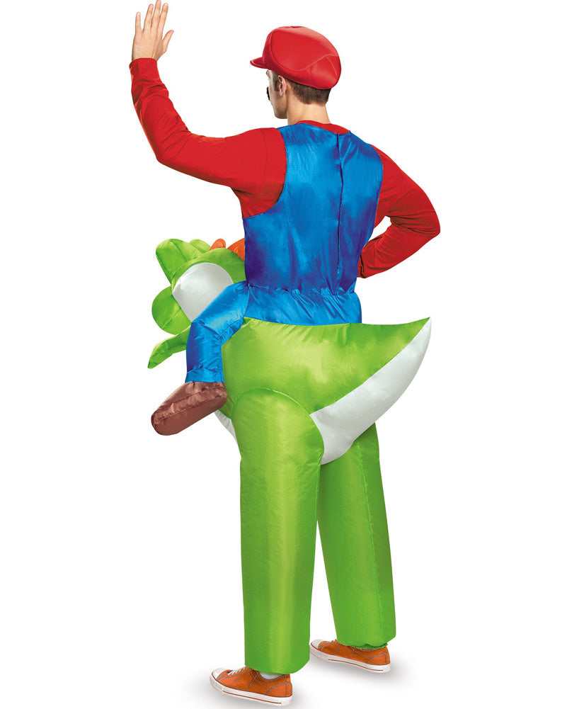 Super Mario Brothers Mario Riding Yoshi Inflatable Adult Costume
