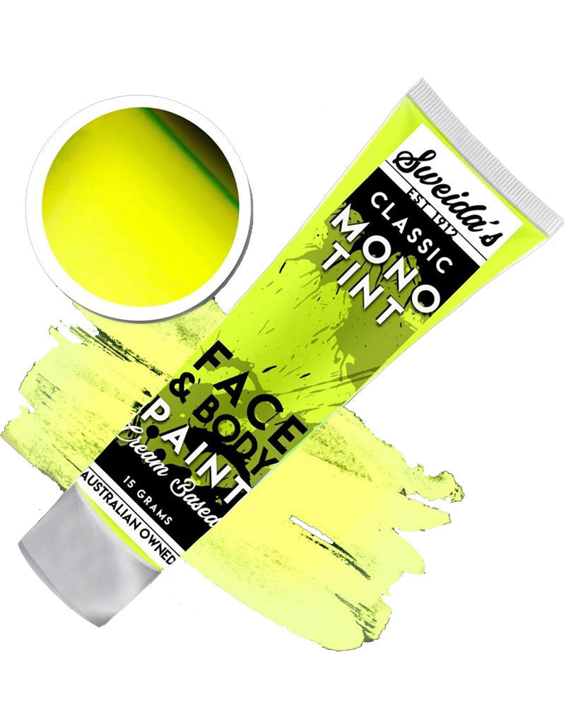 Monotint Neon Yellow Liquid Face and Body Paint 15ml