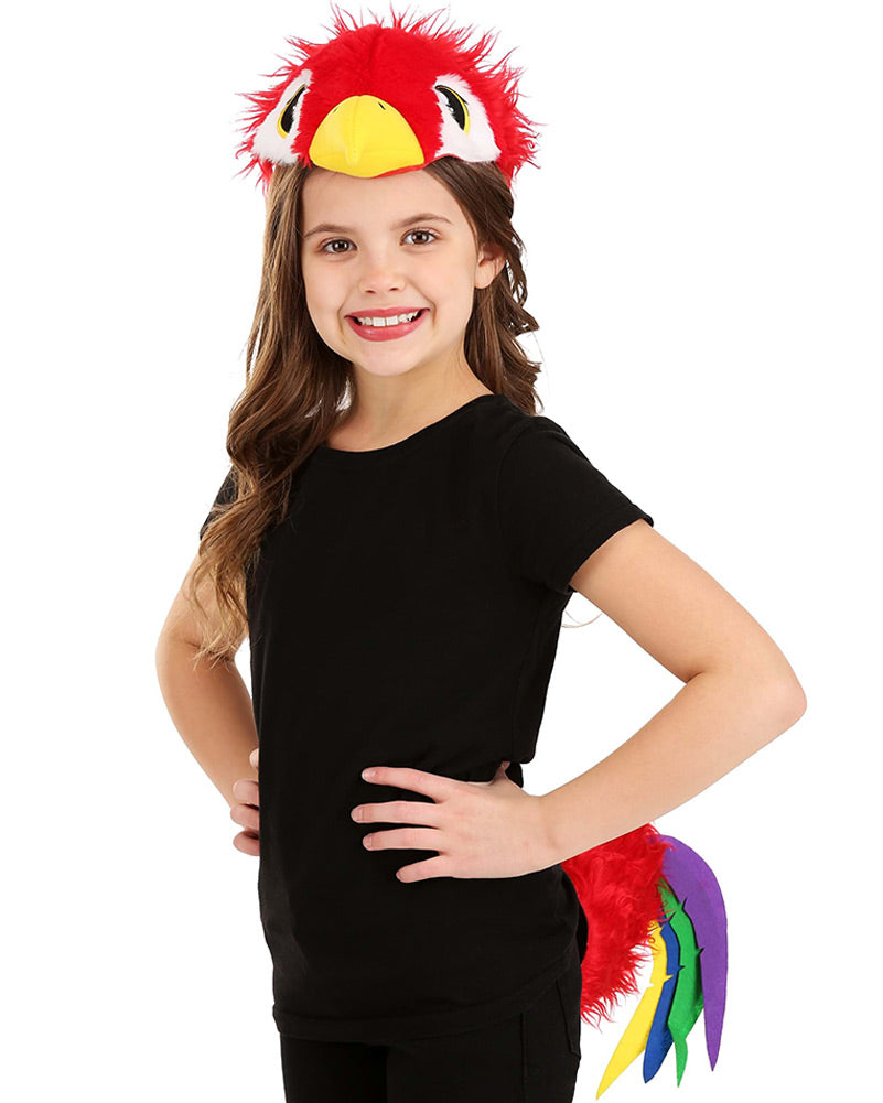 Parrot Costume Headband and Tail Deluxe Set