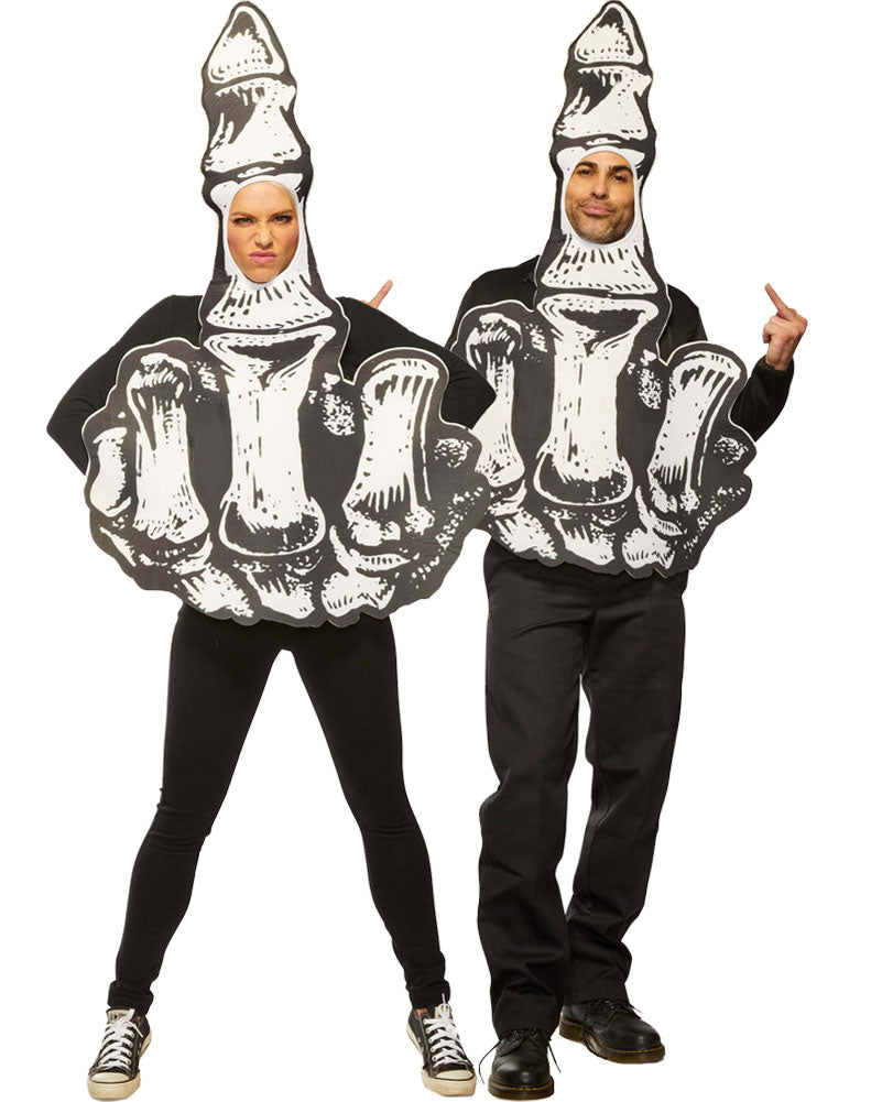 Skeleton Middle Finger Adult Costume
