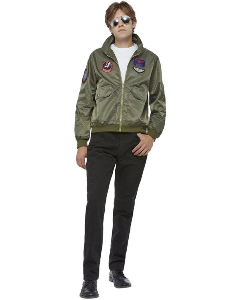 Top Gun Green Mens Bomber Jacket